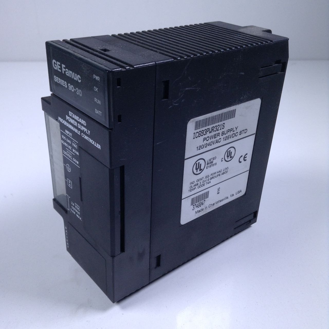 GE Fanuc IC693PWR321S Power Supply Module 120-240VAC 125VDC Used UMP