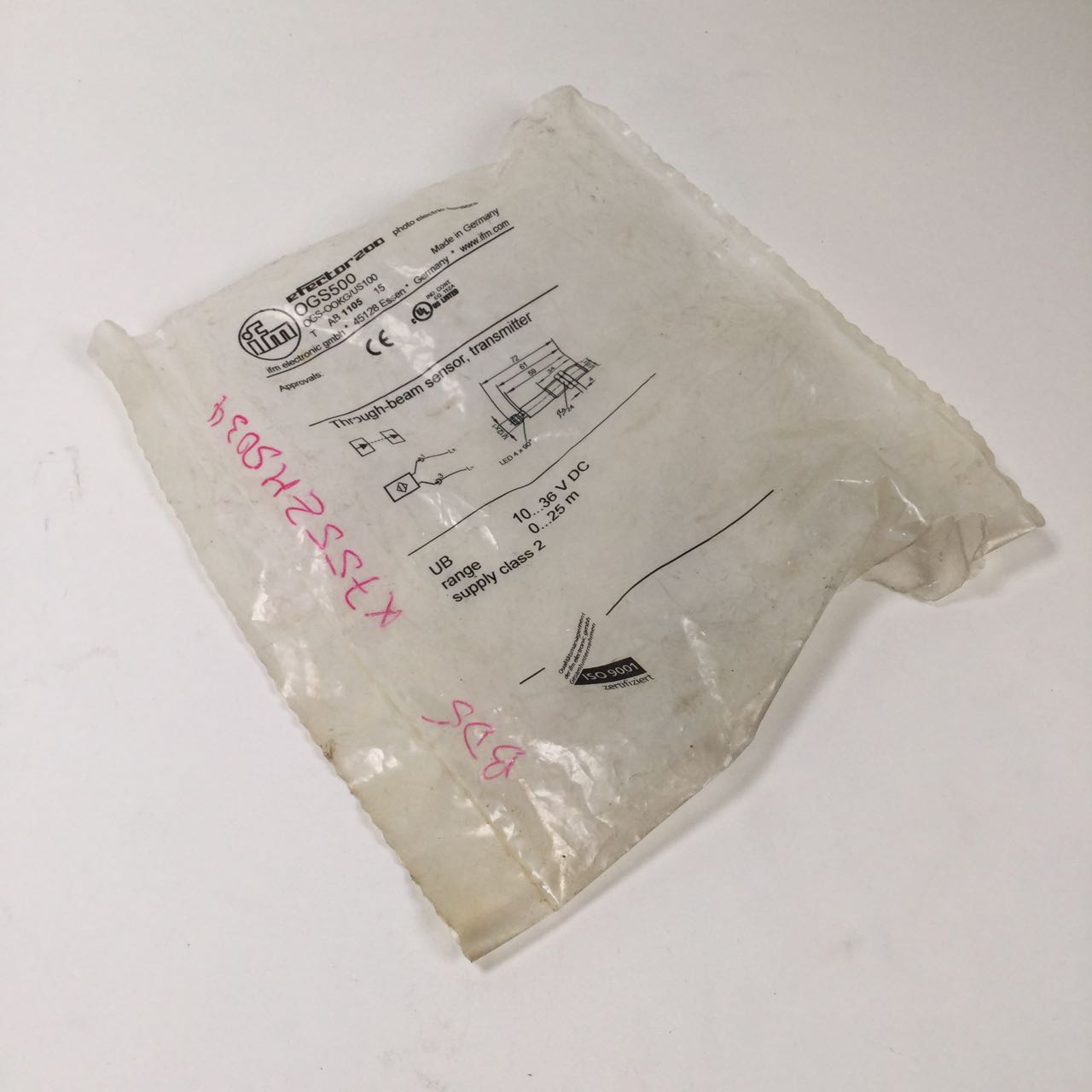 Ifm Electronic OGS500 Through-beam sensor transmitter OGS-OOKG/US100 ...