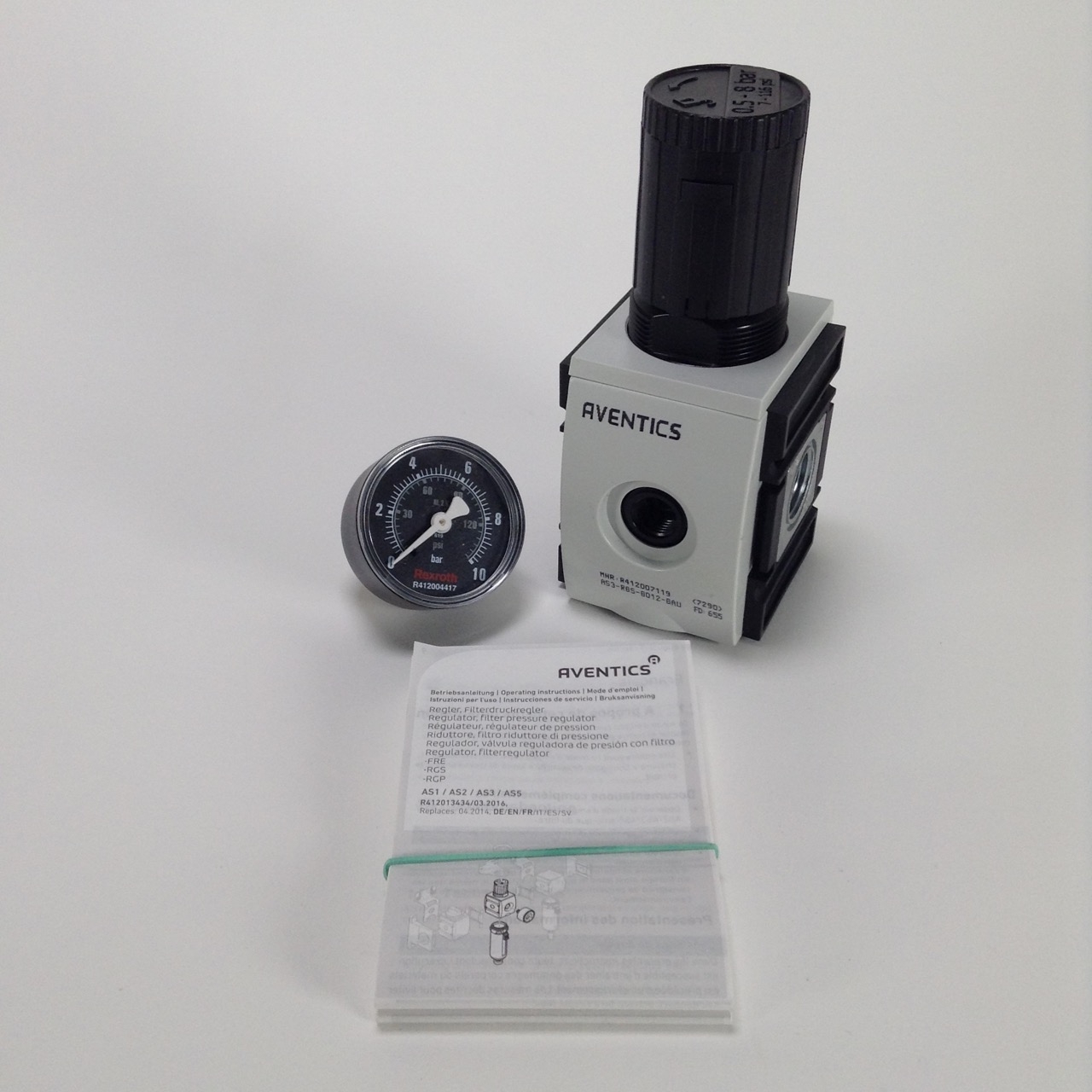 Rexroth R412007119 Pressure Regulator Gauge Druck-Regler New NFP