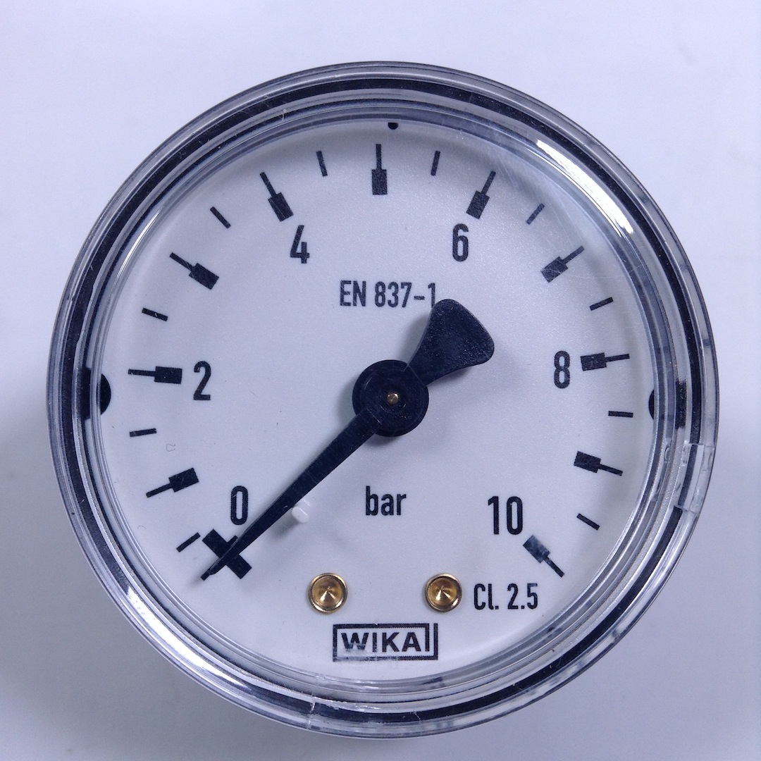 Wika 111.12 NS50 Bourdon Tube Pressure Gauge EN 837-1 0-10Bar NMP