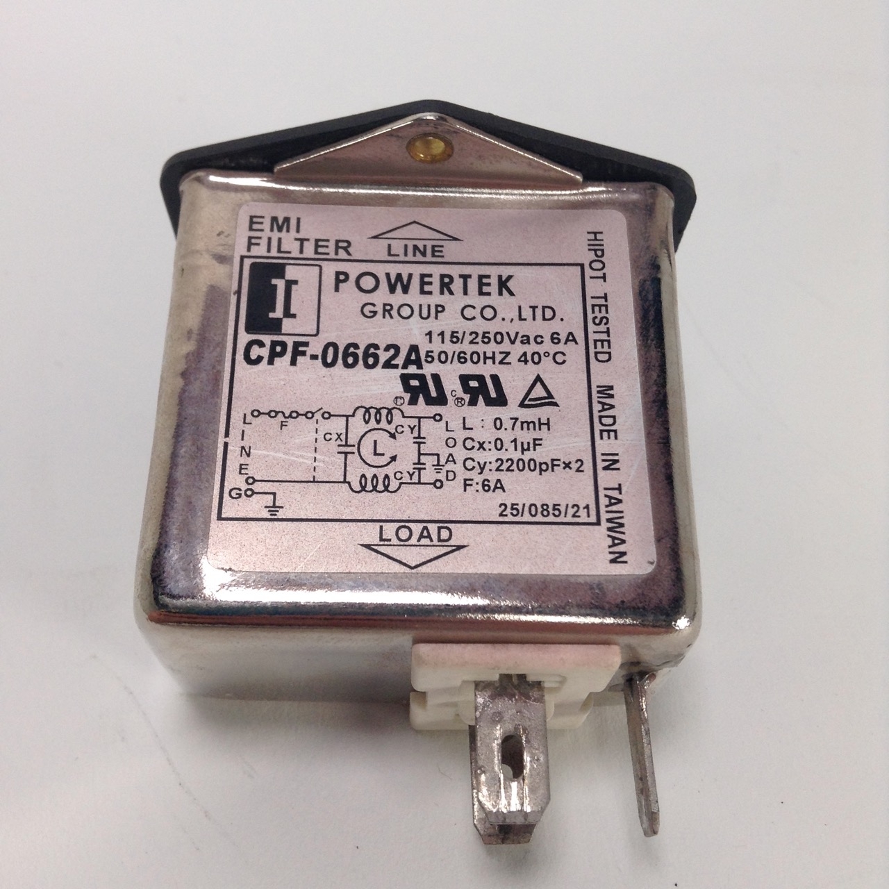 Powertek CPF-0662A EMi filter class B1 6A Powertek NEW NFP