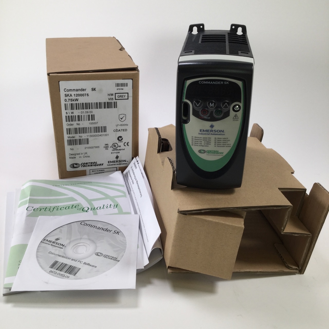 Emerson SKA1200075 Commander SK Control Techniques 0.75kW Drive New NFP