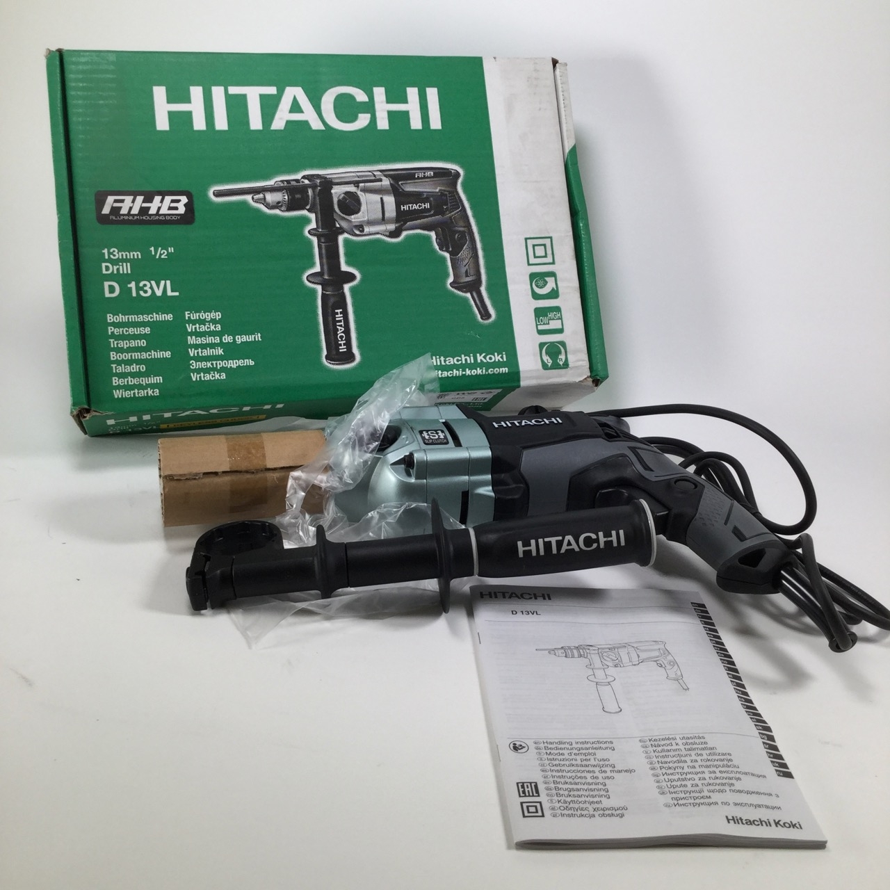 Hitachi D13VL Electric Drill Elektrik 13mm 1/2" Bohrschrauber New NFP