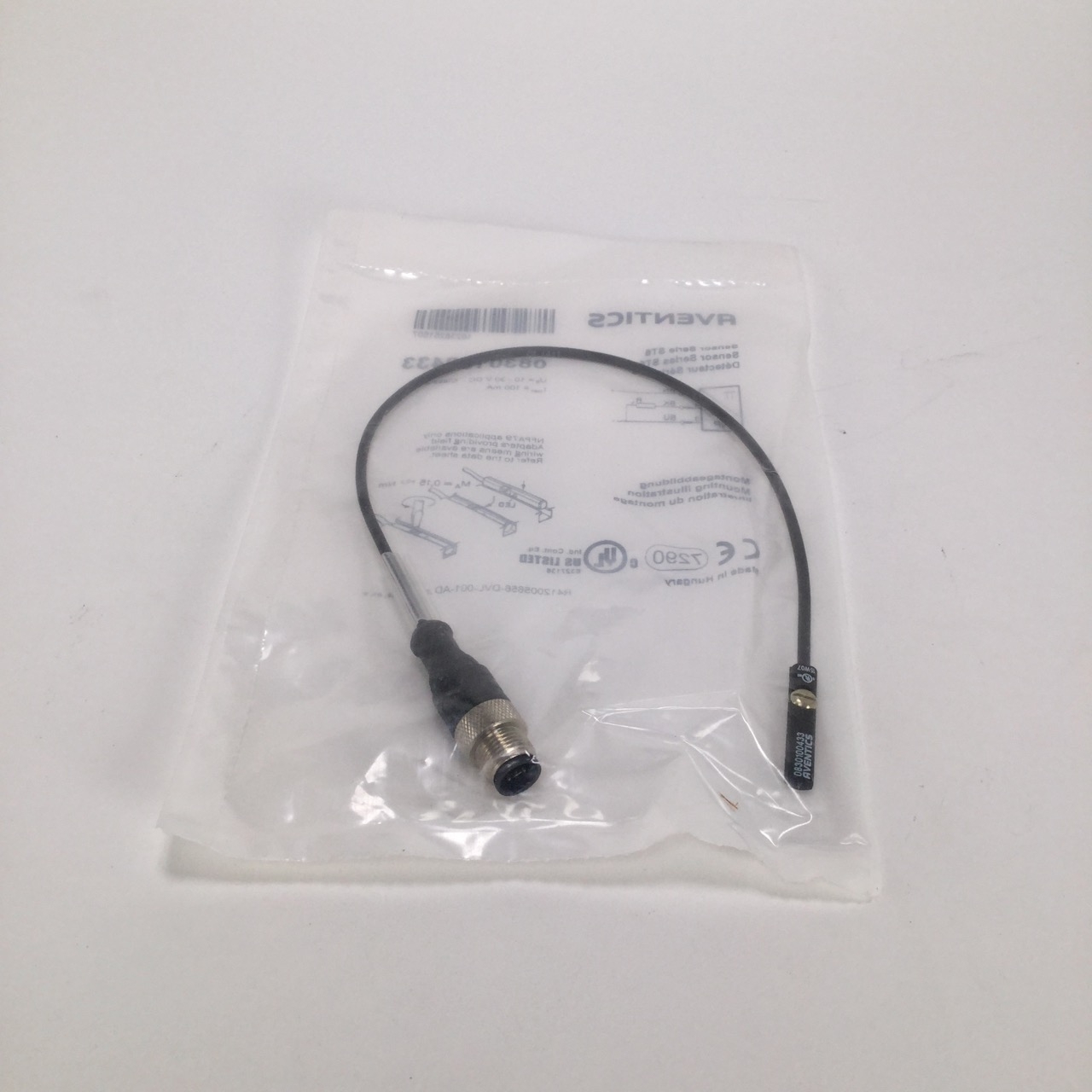 Aventics 0830100433 Sensor Cable Plug 10V-30V 3W/3VA New NFP Sealed