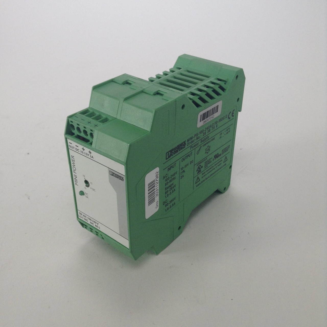Phoenix Contact 2938756 mini Power supply MINI-PS-100-240AC/10-15DC/2 ...