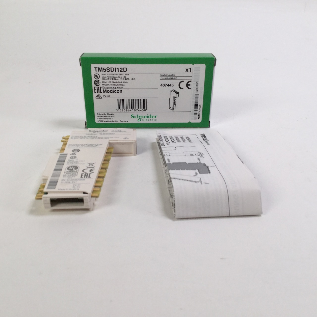Schneider Electric TM5SDI12D Digital input Module 1 wire 12I 24VDC sink ...