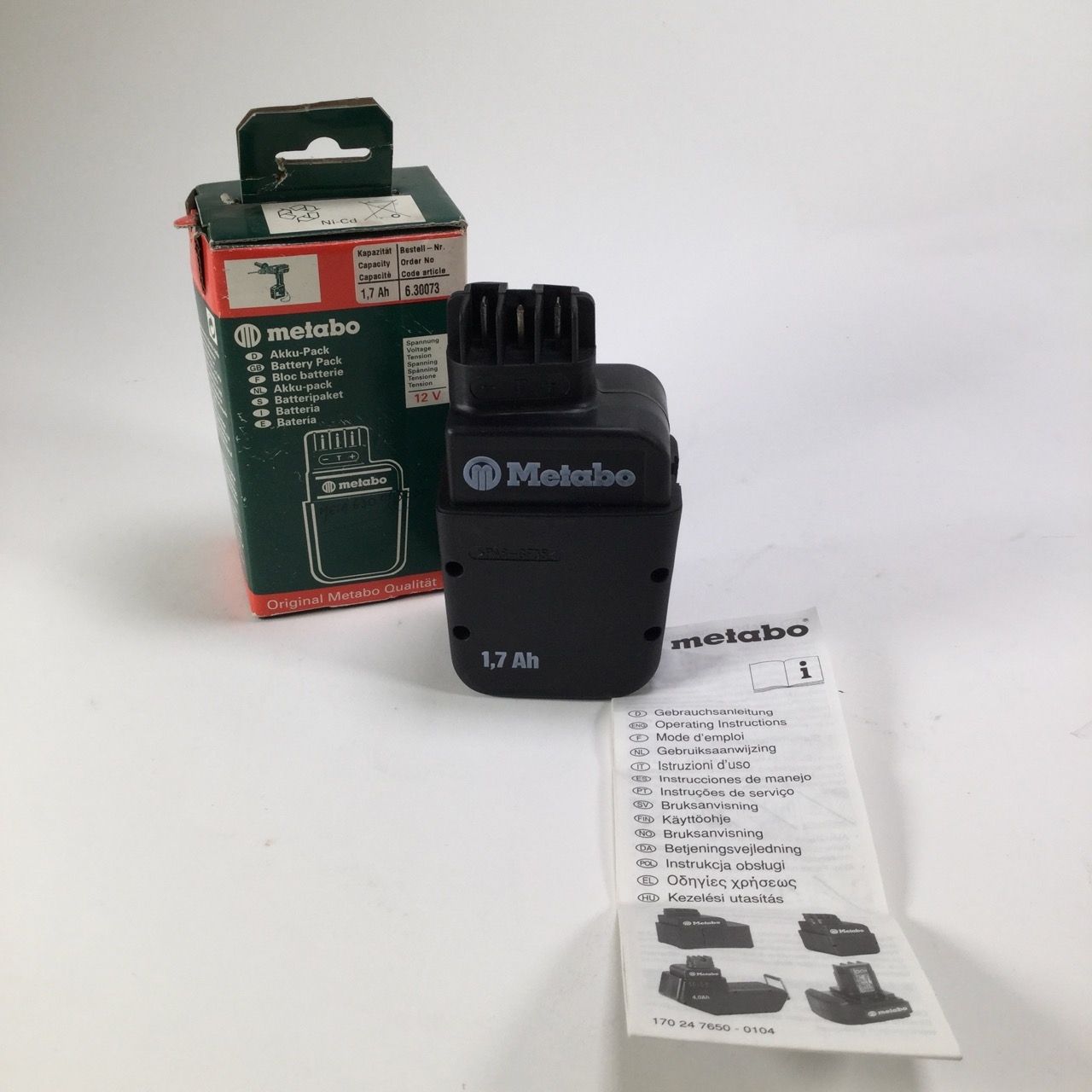 Metabo 6.30073 Battery Pack 1,7Ah 12V Akku Pack New NFP