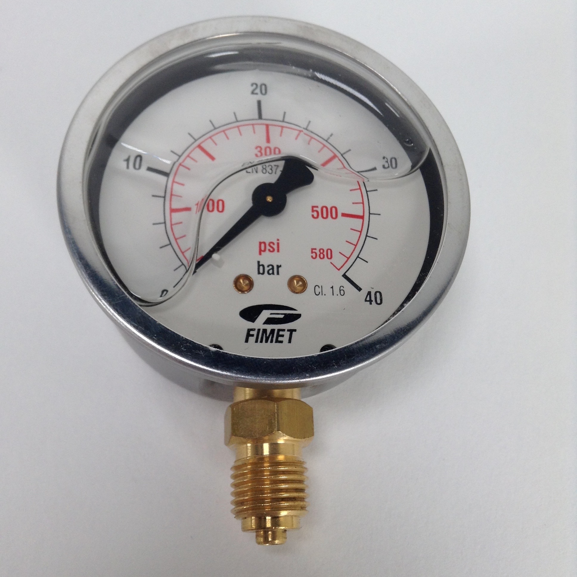 Fimet pressure gauge Druckanzeige manometer 0-40 bar 0-580 psi NEW NMP